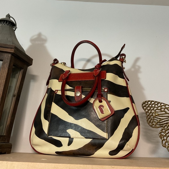 Dooney & Bourke | Bags | Vintage Dooney Bourke Distressed Leather Zebra ...